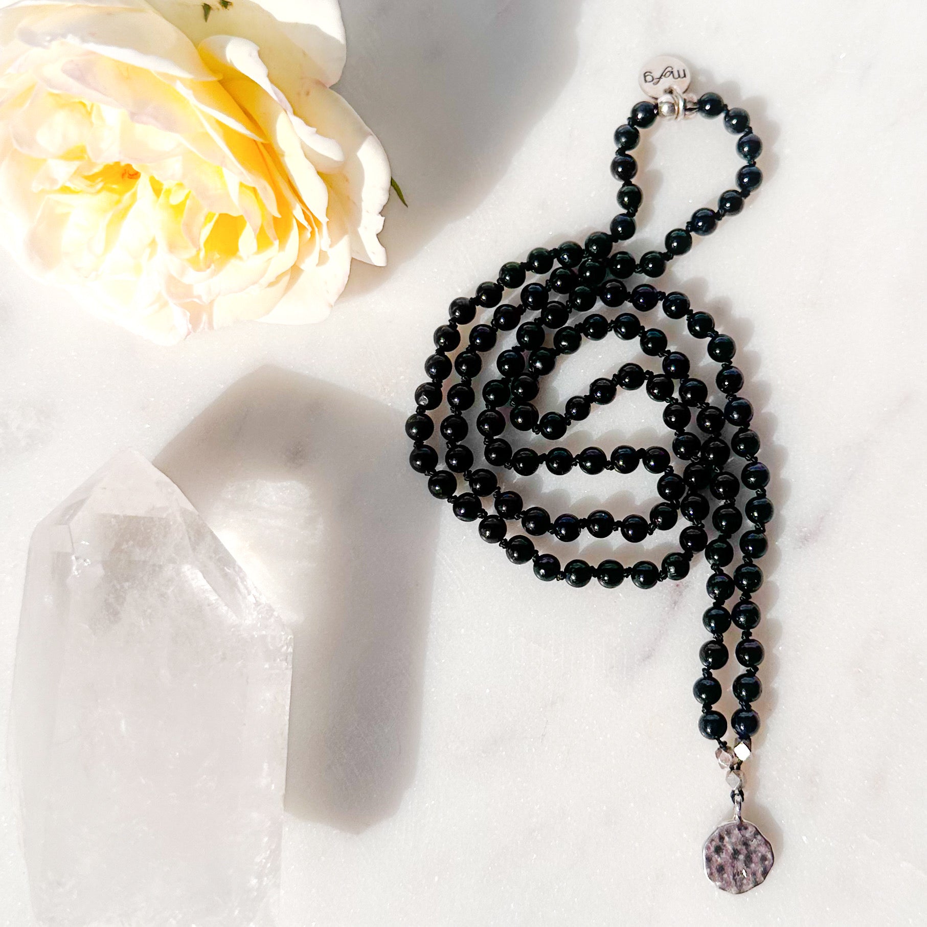 STAY STRONG Tourmaline Small Mala mala of grace